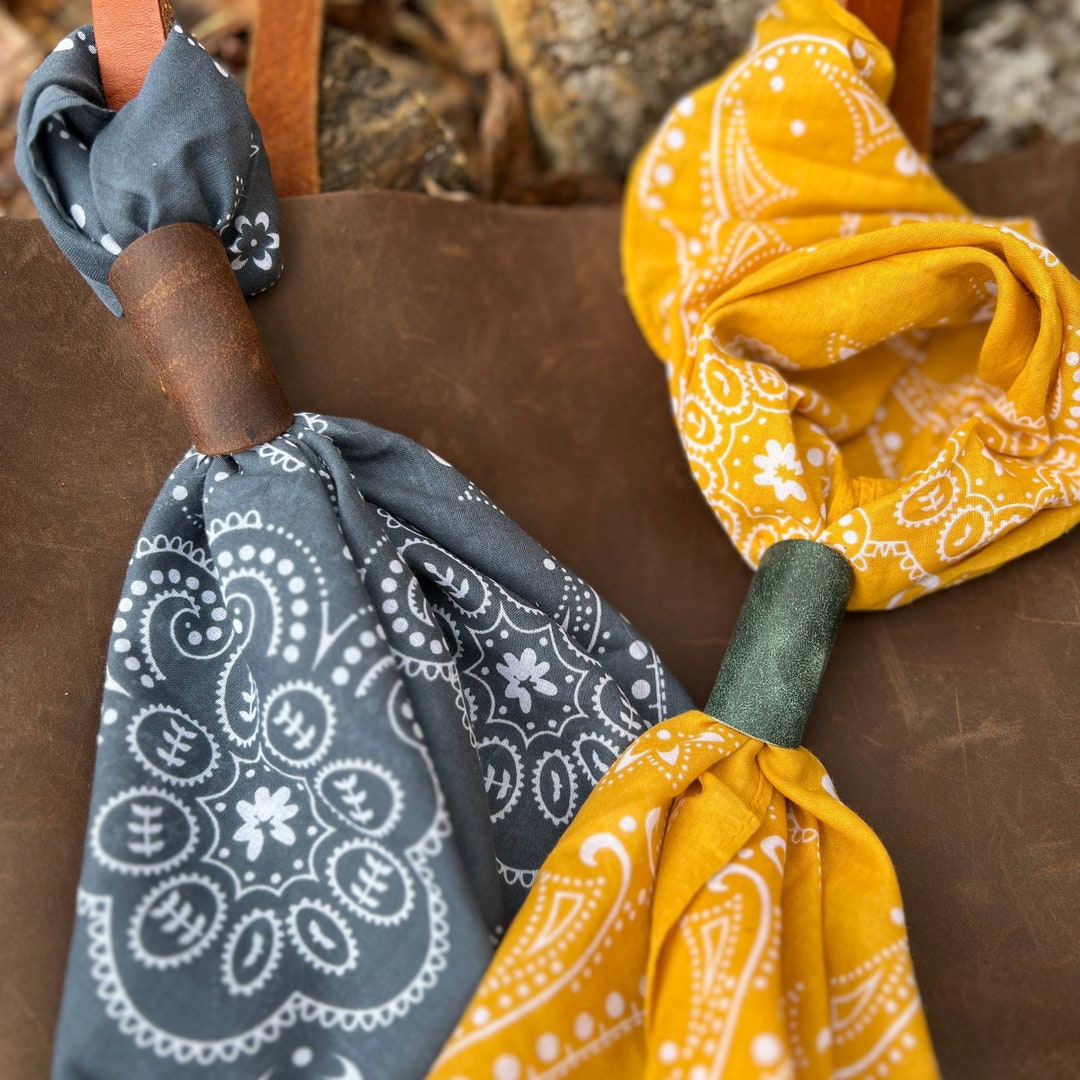 Bandana Slide - Leather Scarf Bolo for Neckerchief, Wildrag and ...