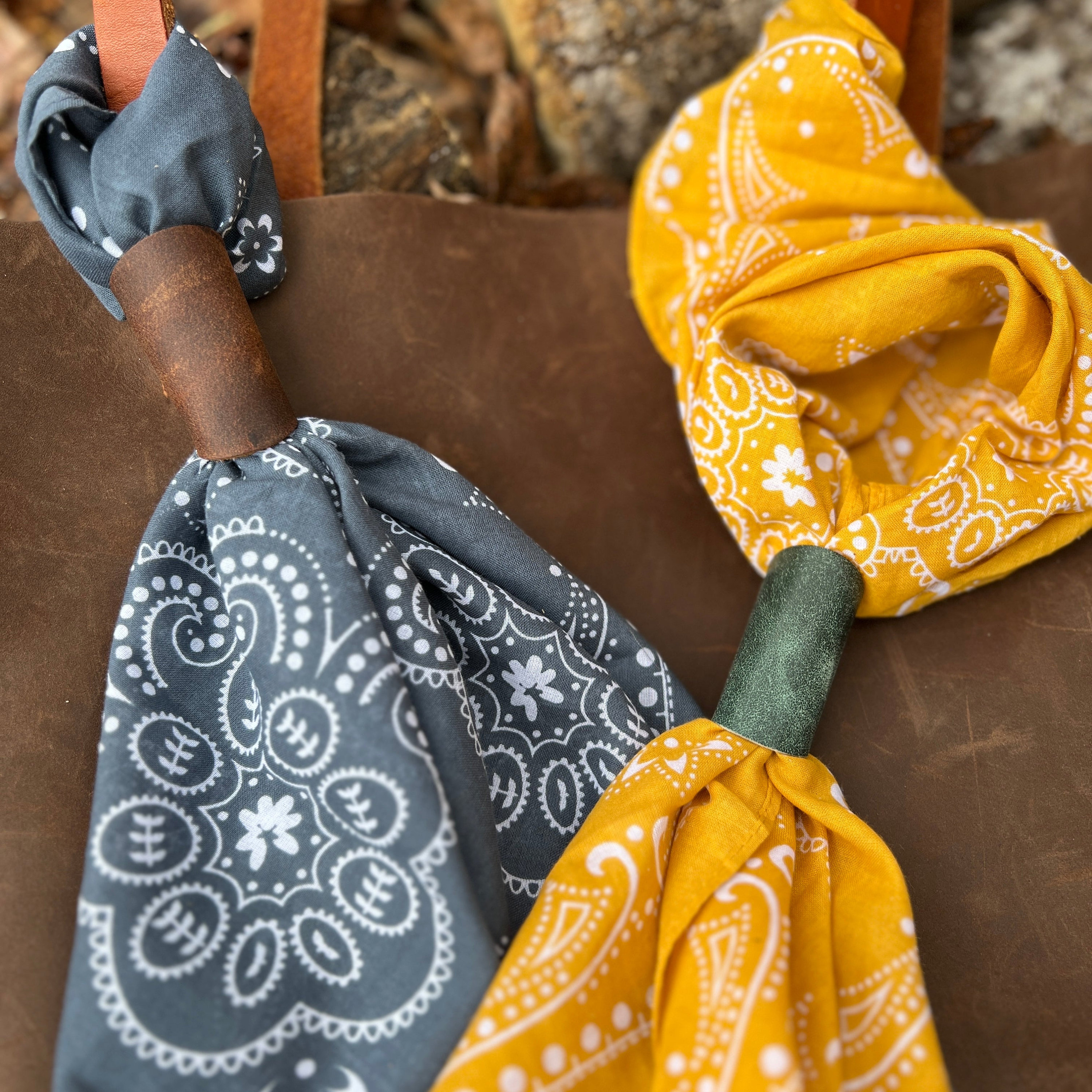 Bandana Slide - Leather Scarf Bolo for Neckerchief, Wildrag and ...