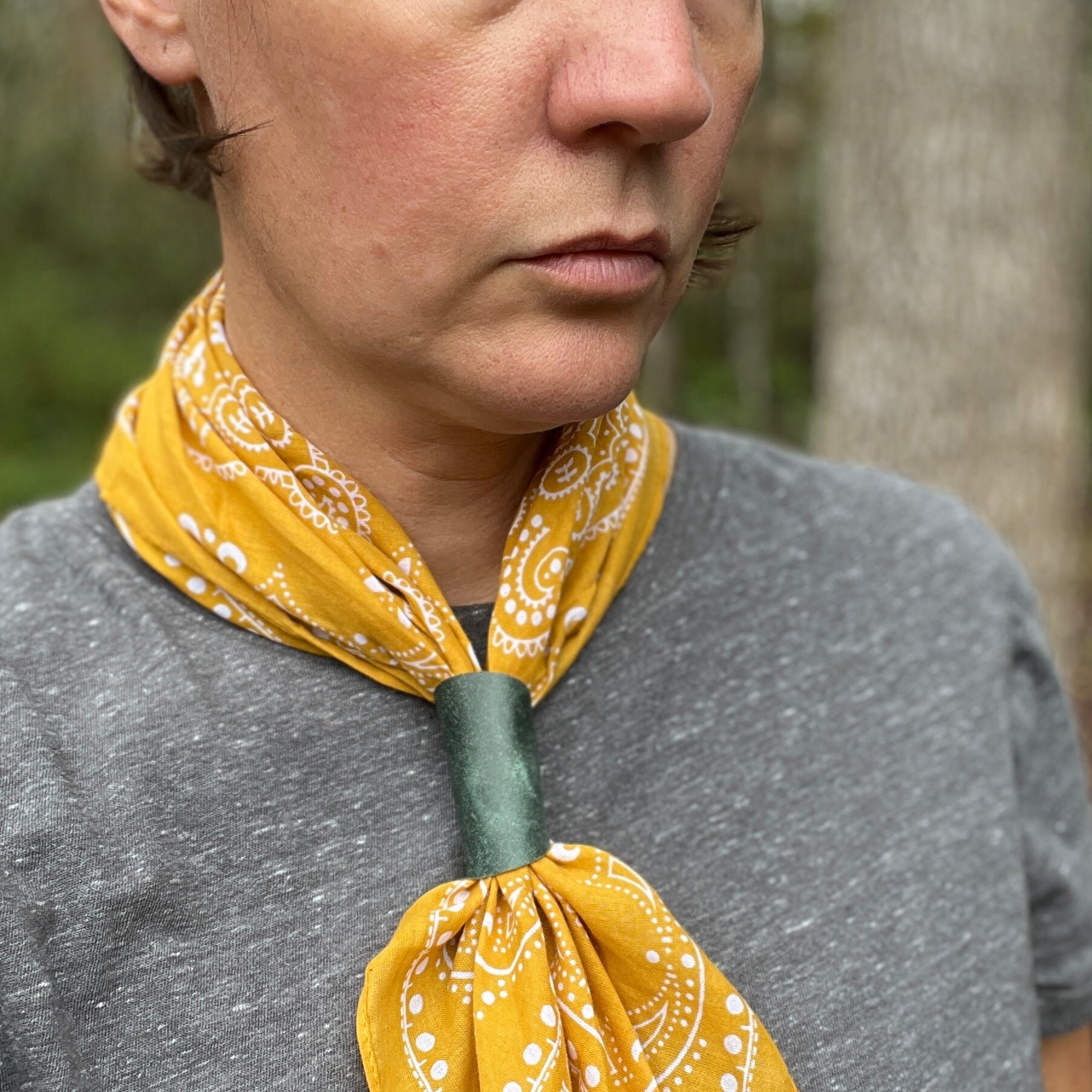 Bandana Slide - Leather Scarf Bolo for Neckerchief, Wildrag and ...