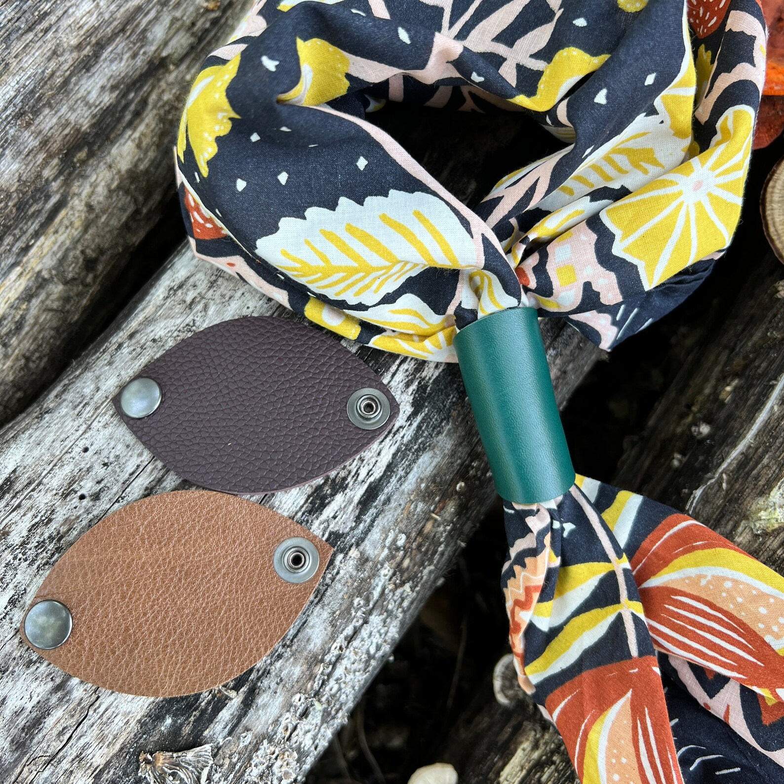 Bandana Slide - Leather Scarf Bolo for Neckerchief, Wildrag and ...