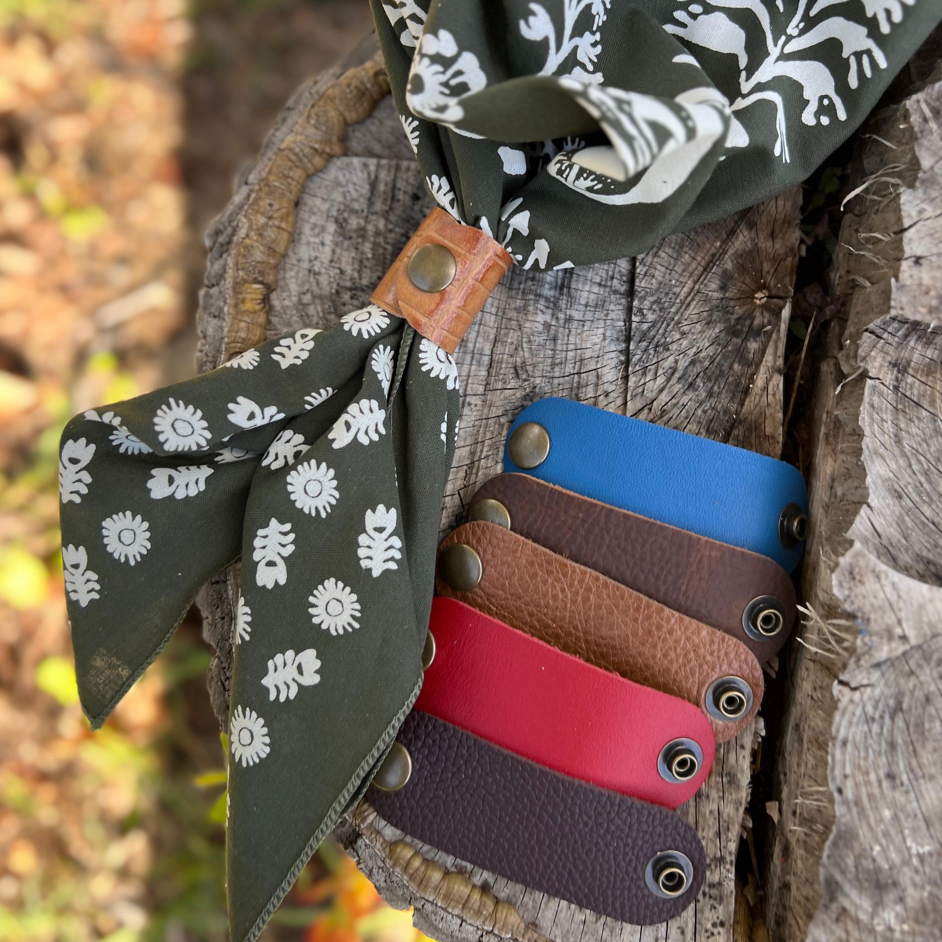 Leather Slide and Scarf Ring for Bandanas, Wild Rags and Scarves - Etsy