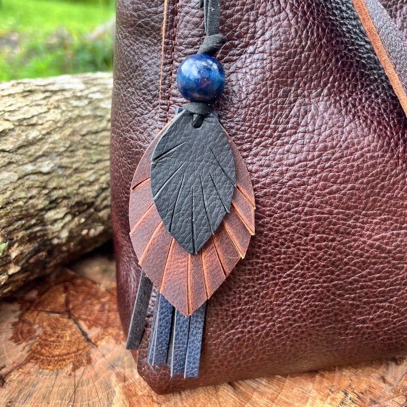 Leather Charm - Etsy