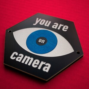 You Are on Camera Sign - Mid-century Modern Surveillance Sign - Laser ...