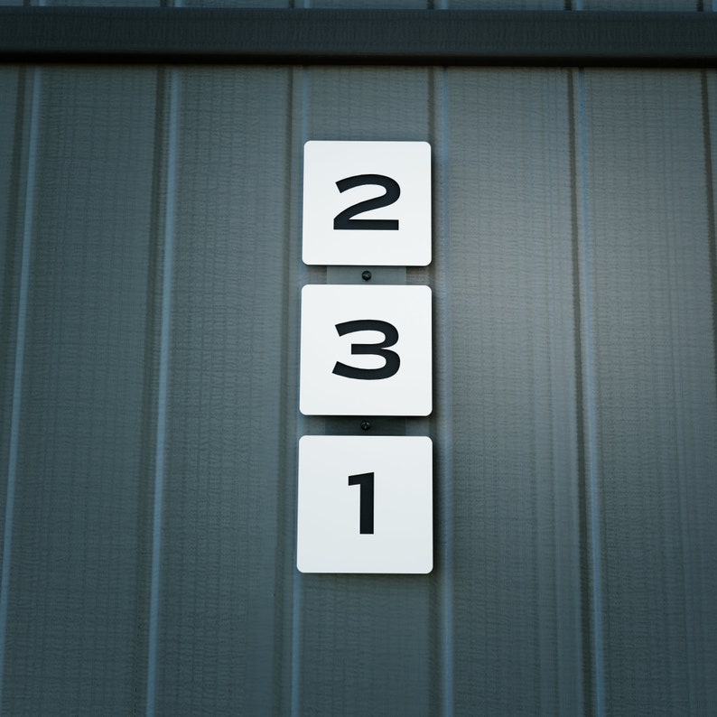 Mid-century House Numbers Vertical Custom Eichler Style - Etsy