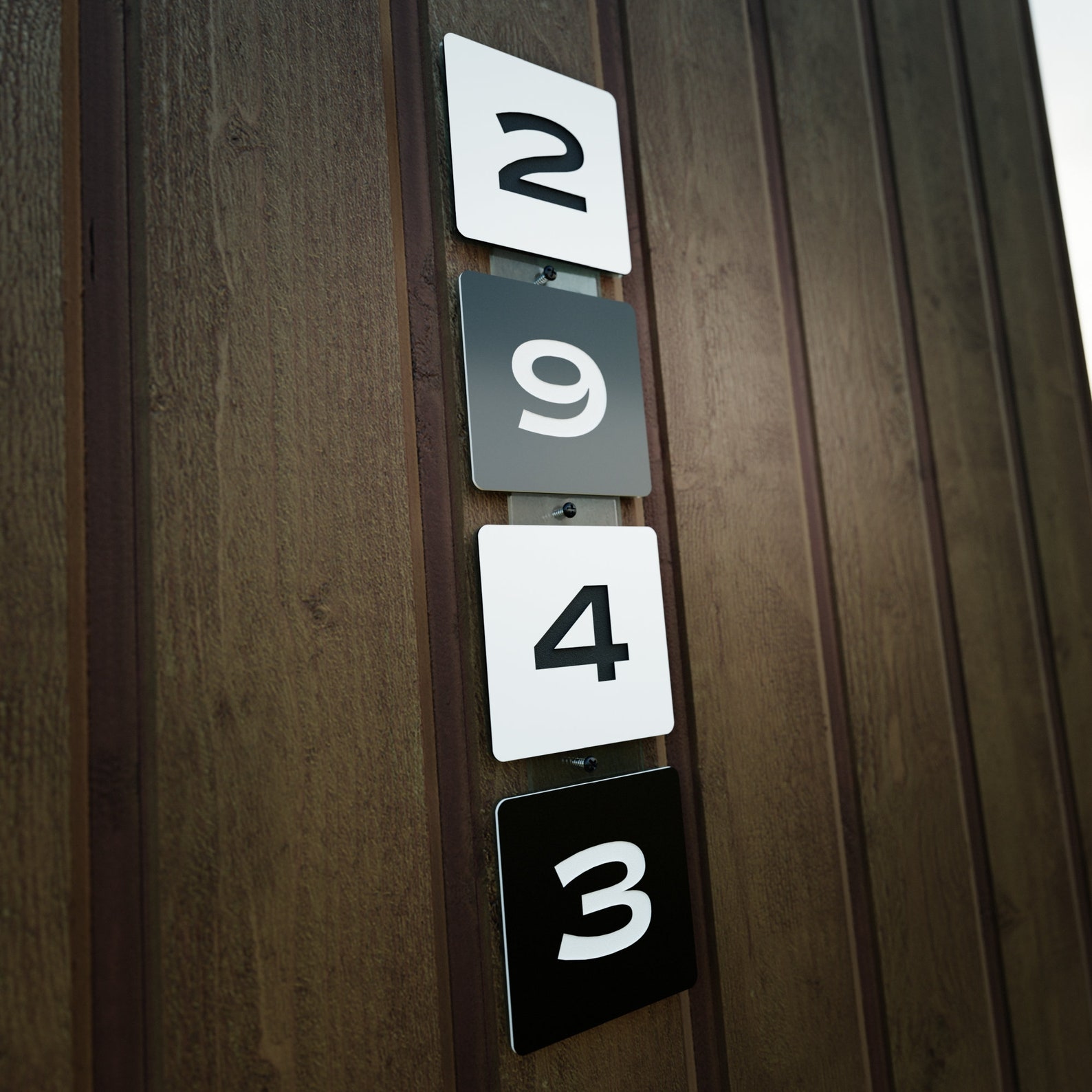 Mid-century House Numbers Vertical Custom Eichler Style - Etsy