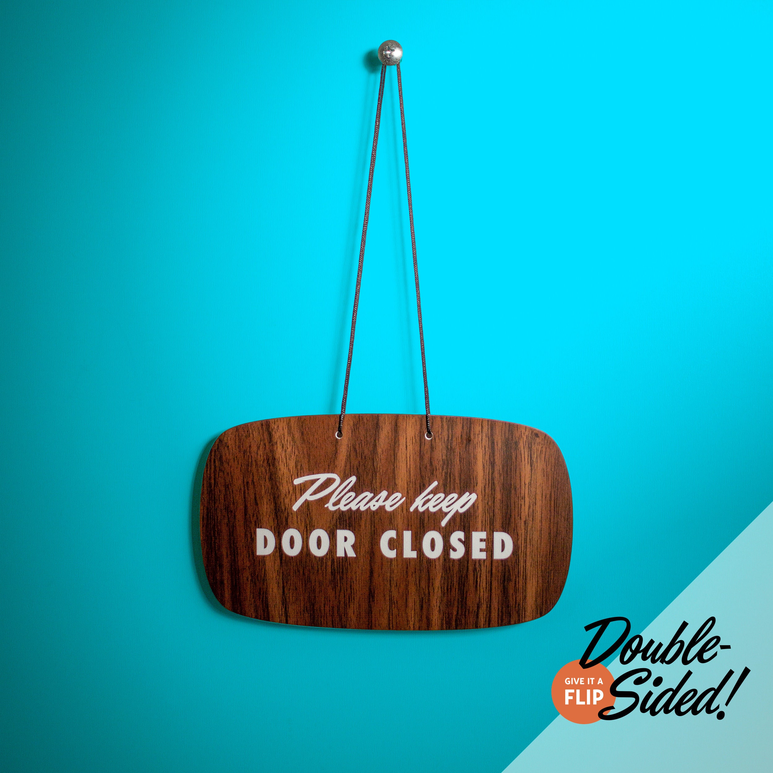 Mid-century Custom Double Sided Door Sign Open Come on in | Etsy