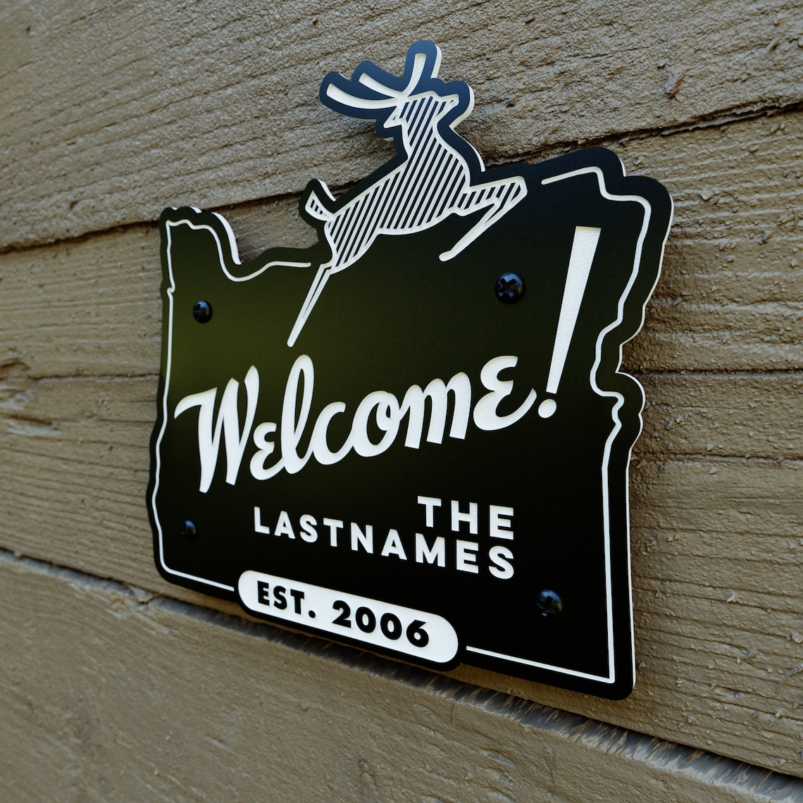 Portland Oregon Welcome Sign PDX White Stag Reindeer - Etsy