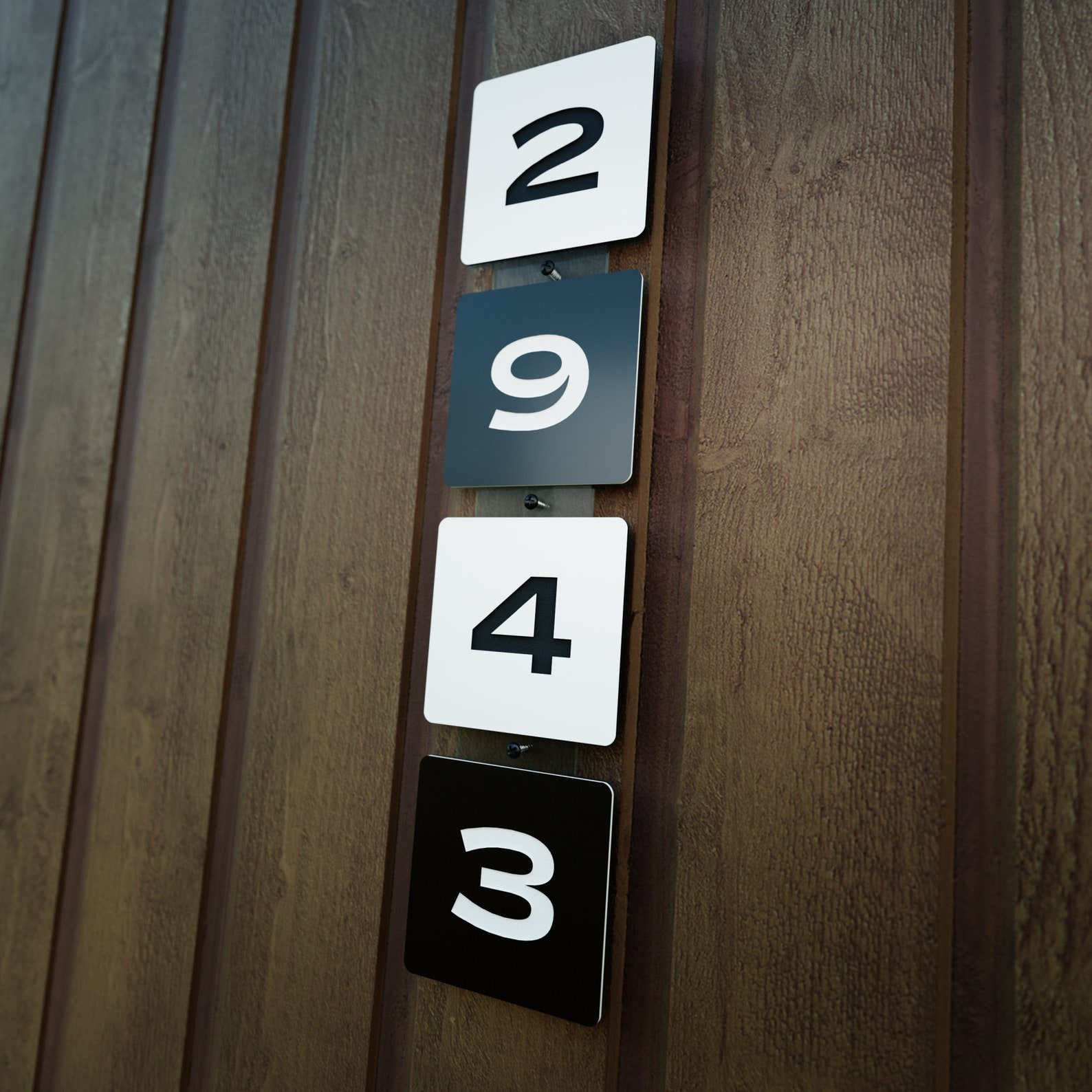 Mid-century House Numbers Vertical Custom Eichler Style - Etsy