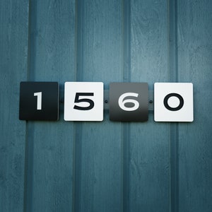 Mid-century House Numbers - Horizontal - Custom! Eichler Style Laser ...