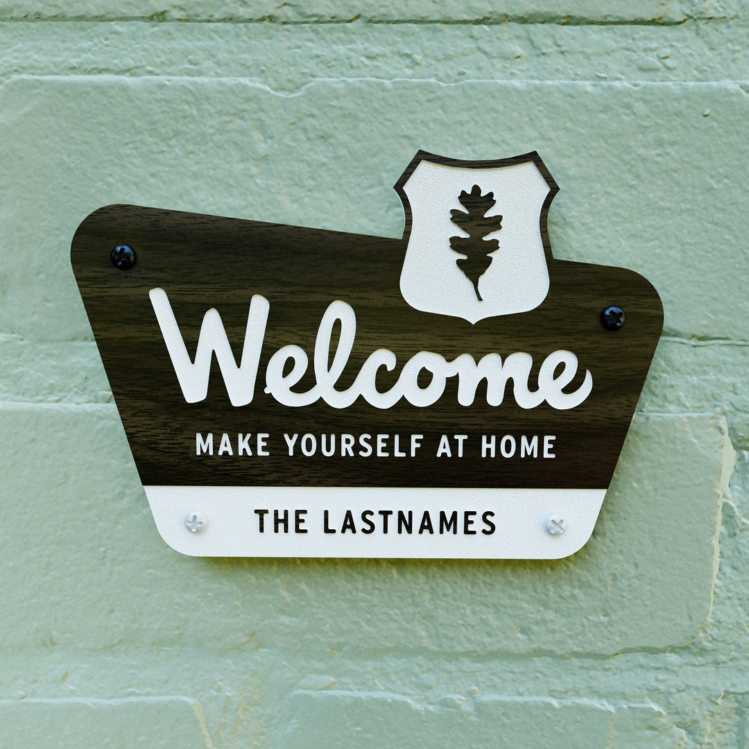 Welcome Sign - National Parks Style - Custom Text - Laser Cut ...