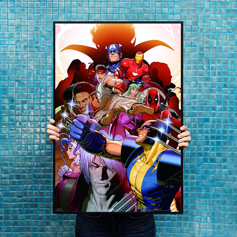 Marvel Vs. Capcom Poster for Living Room, Home Decor Canvas Wall Art ...