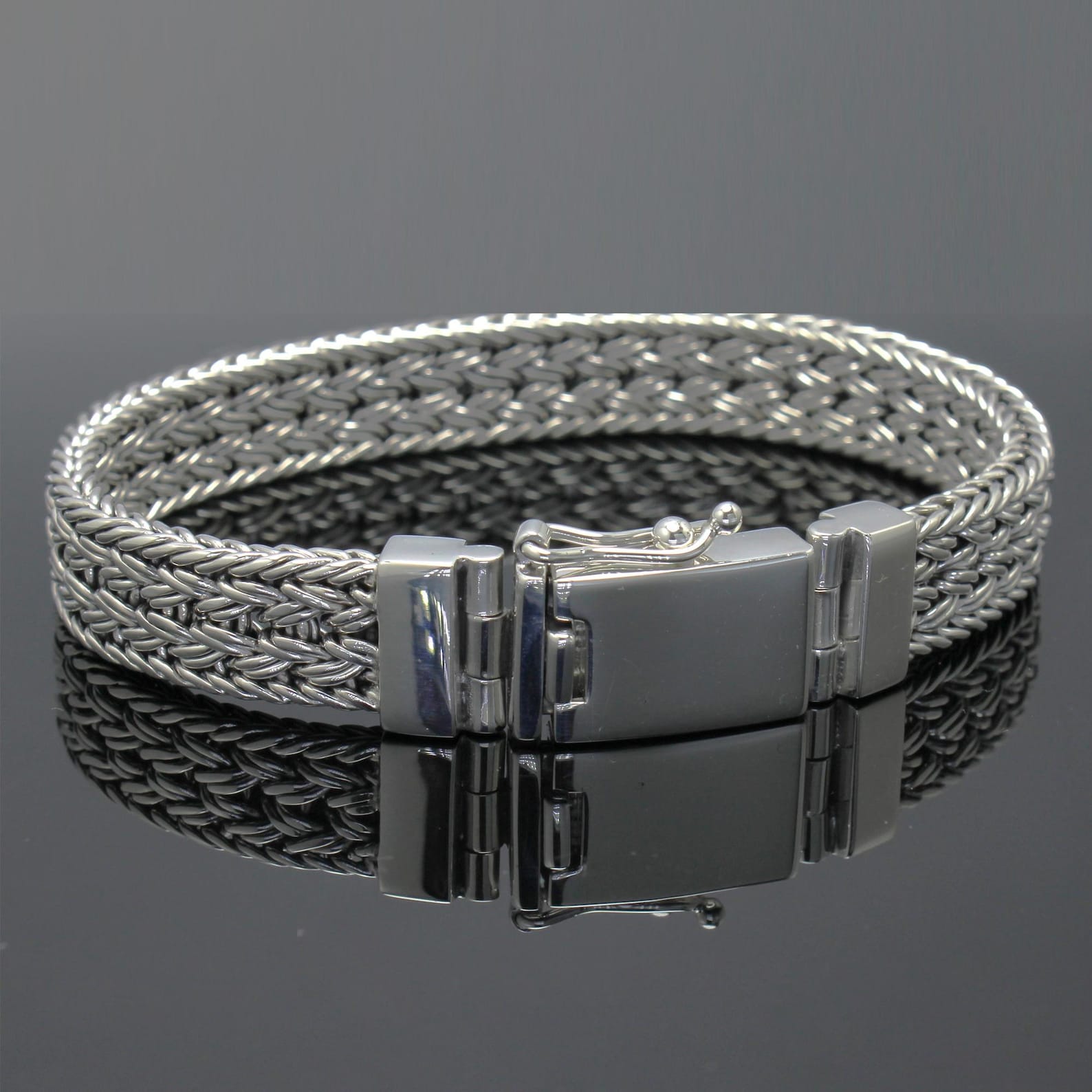 Handmade Sterling Silver Woven Bracelet: Flexible Solid 925 Silver - Etsy