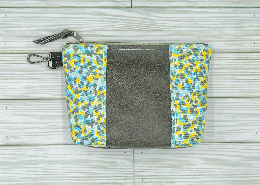 Blue Confetti Zipper Valuables Pouch - Etsy