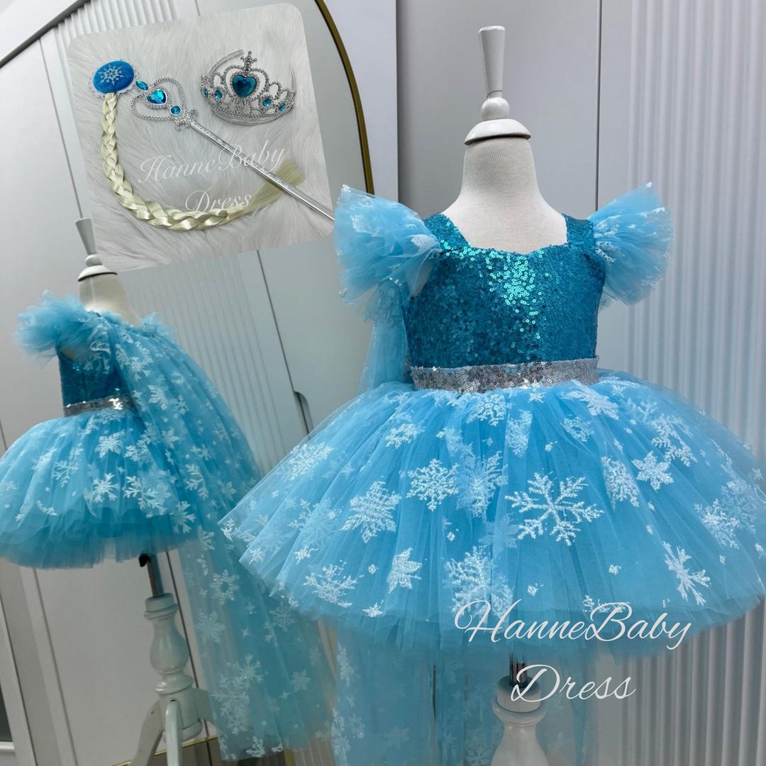 Elsa Dress With Accessory Set Gift, Disney Photo Shoot Frozen Costume ...