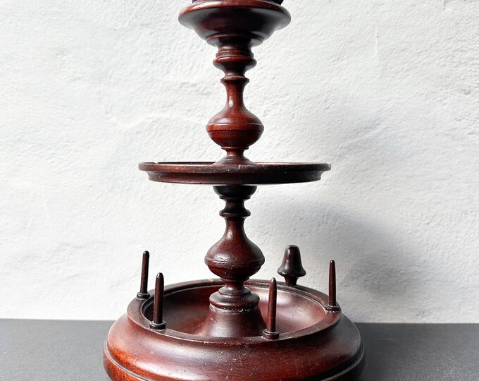 Antique Victorian Thread Spool Thimble Holder Sewing Stand With Pin ...