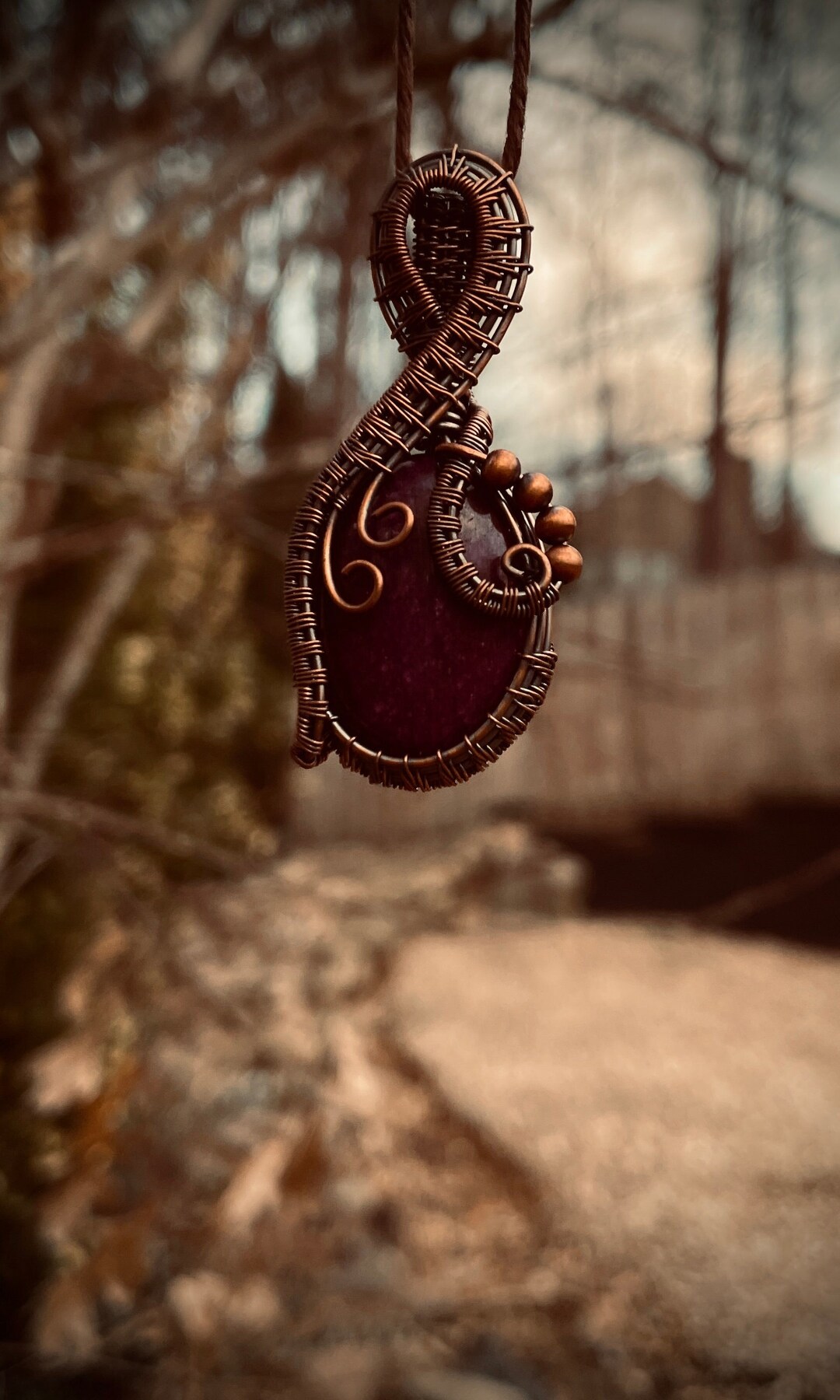 Purple Jasper Pendant Made With Pure Copper Wire. Jewelry to Adorn the ...