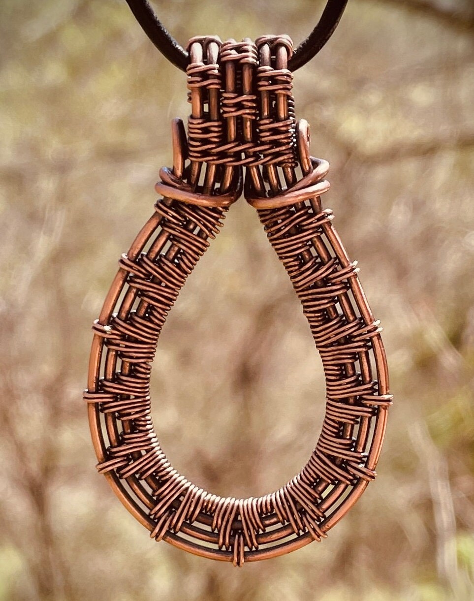 Polaris Double Pyramid.checker Board Weave Pendant Made From Pure ...