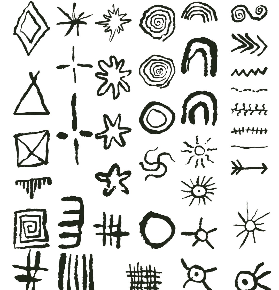 40 Ancient Pencil Sketch Symbol Doodle SVG Vector Clip Art Set - Etsy