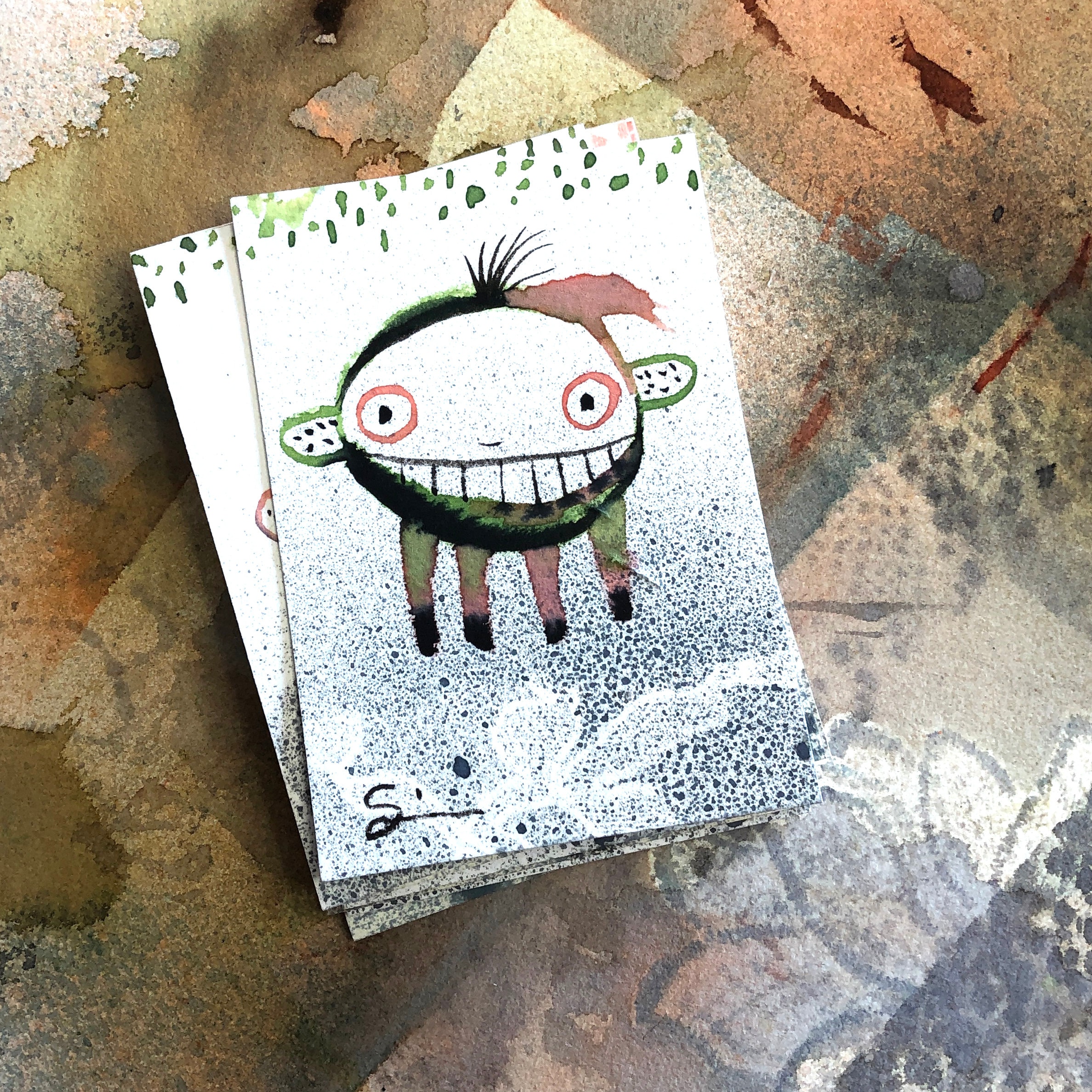 Original ATC Monster Guy, - Etsy