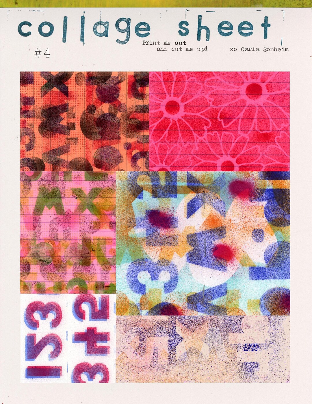 Collage Sheet #4 PDF - 8.5