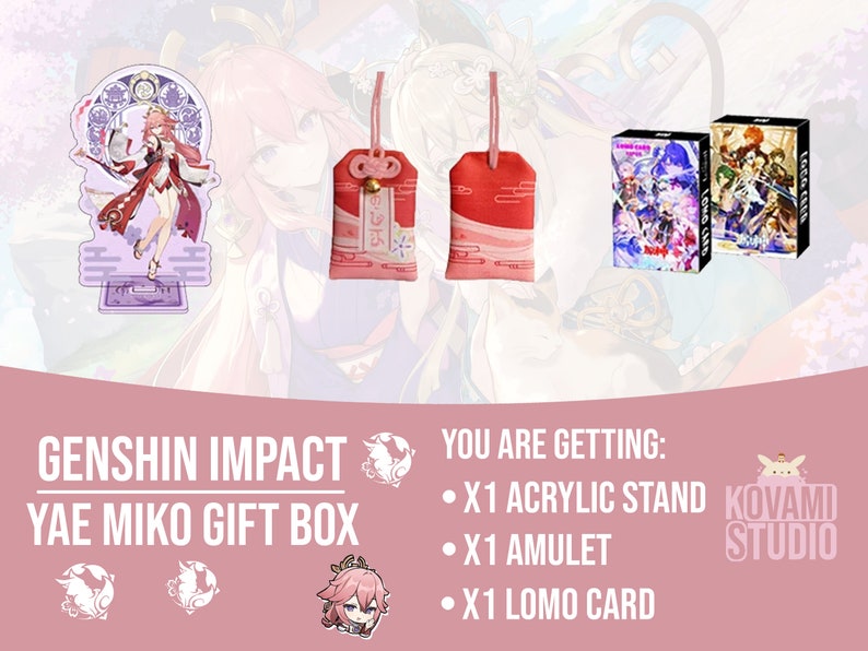 Yae Miko Genshin Impact Gift Box Mystery Box Genshin Figure Action ...