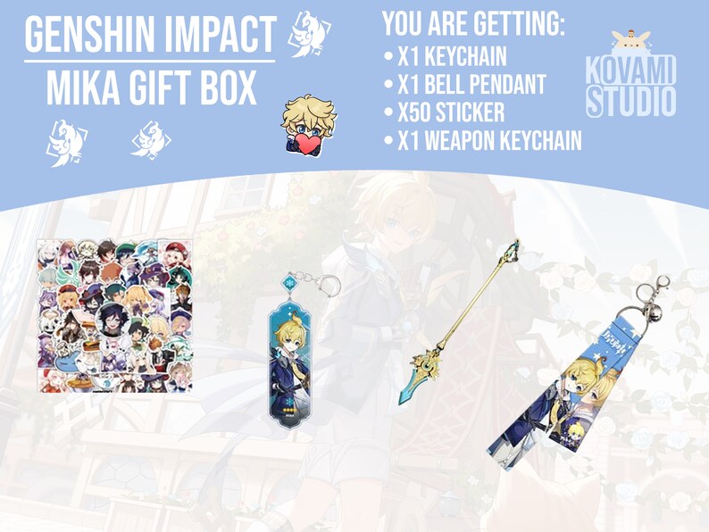 Mika Genshin Impact Gift Box Mystery Box Genshin Figure Anime Merch ...