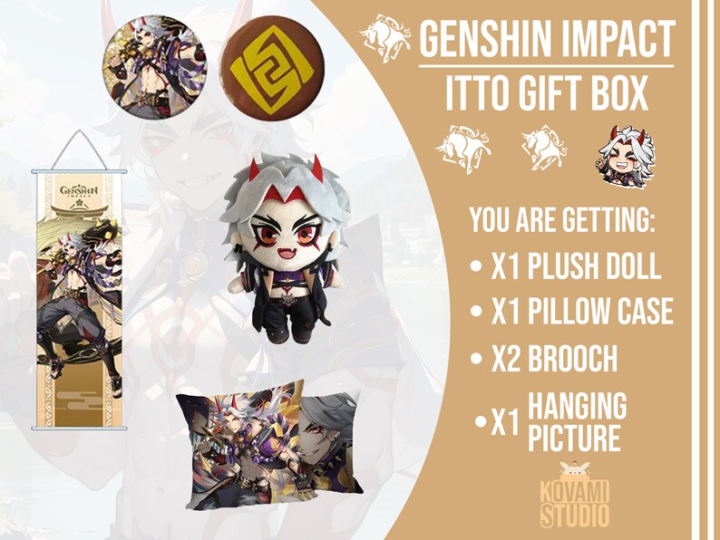 Itto Genshin Impact Gift Box Mystery Box Genshin Figure Anime Merch ...