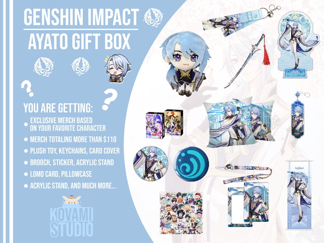 Ayato Genshin Impact Gift Box Mystery Box Genshin Figure Anime Merch ...