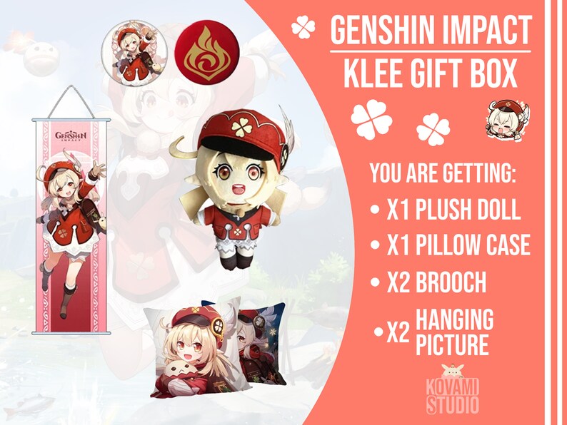 Klee Genshin Impact Gift Box Mystery Box Genshin Figure Action Figure ...