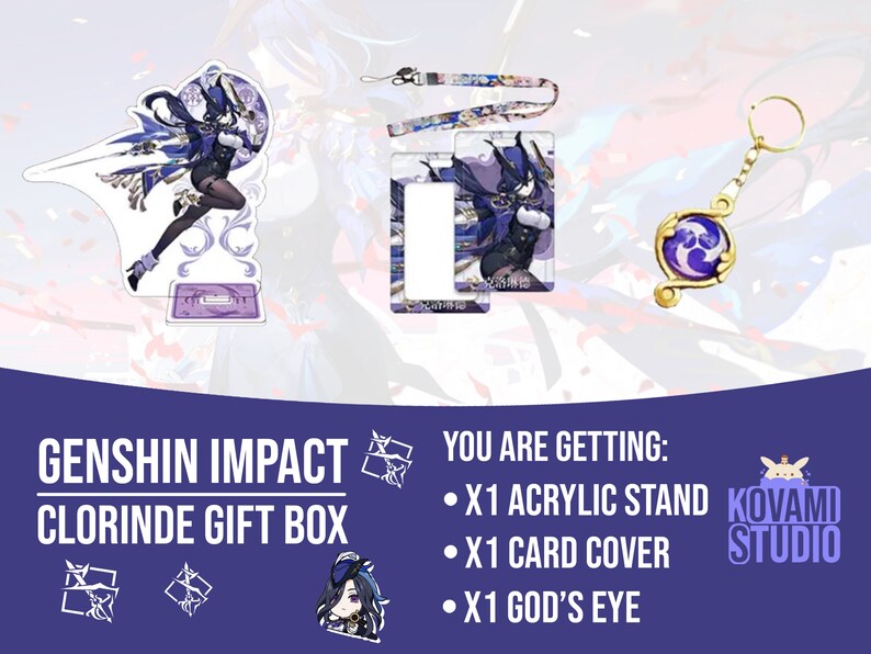 Clorinde Genshin Impact Gift Box Mystery Box Genshin Figure Anime Merch ...