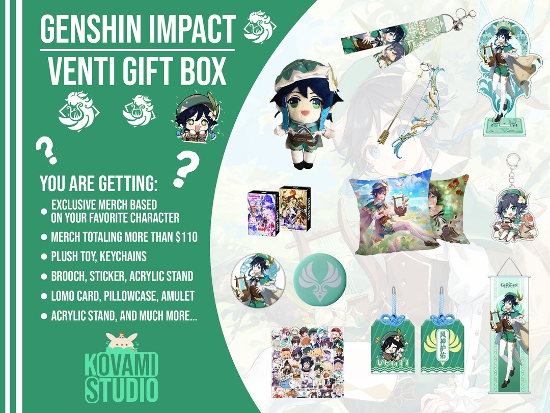 Venti Genshin Impact Gift Box Mystery Box Genshin Figure Action Figure ...