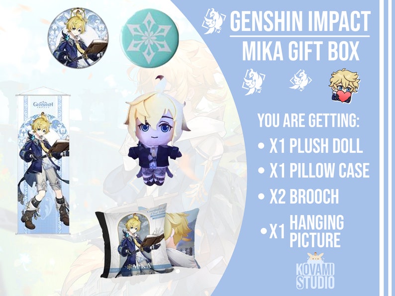 Mika Genshin Impact Gift Box Mystery Box Genshin Figure Anime Merch ...