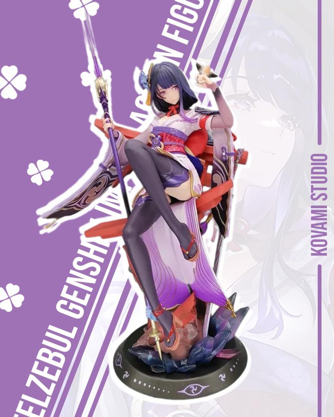 Raiden Shogun Genshin Impact Figure – Handmade Anime Figurine, Action ...