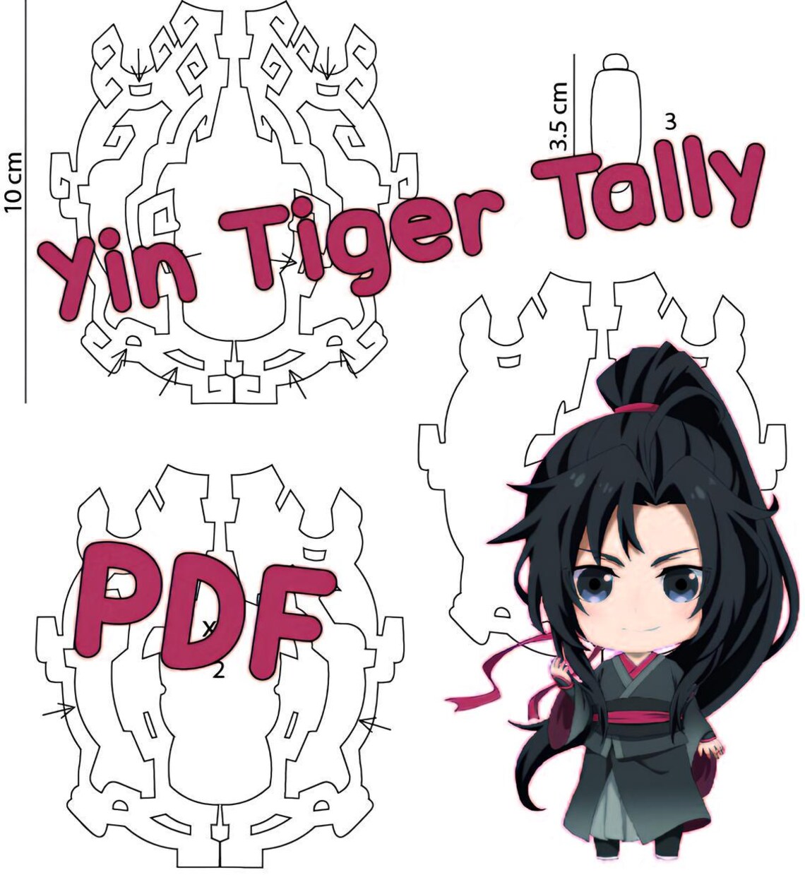 Patterns PDF Yin Tiger Tally Wei Wuxian - MDZS - Etsy
