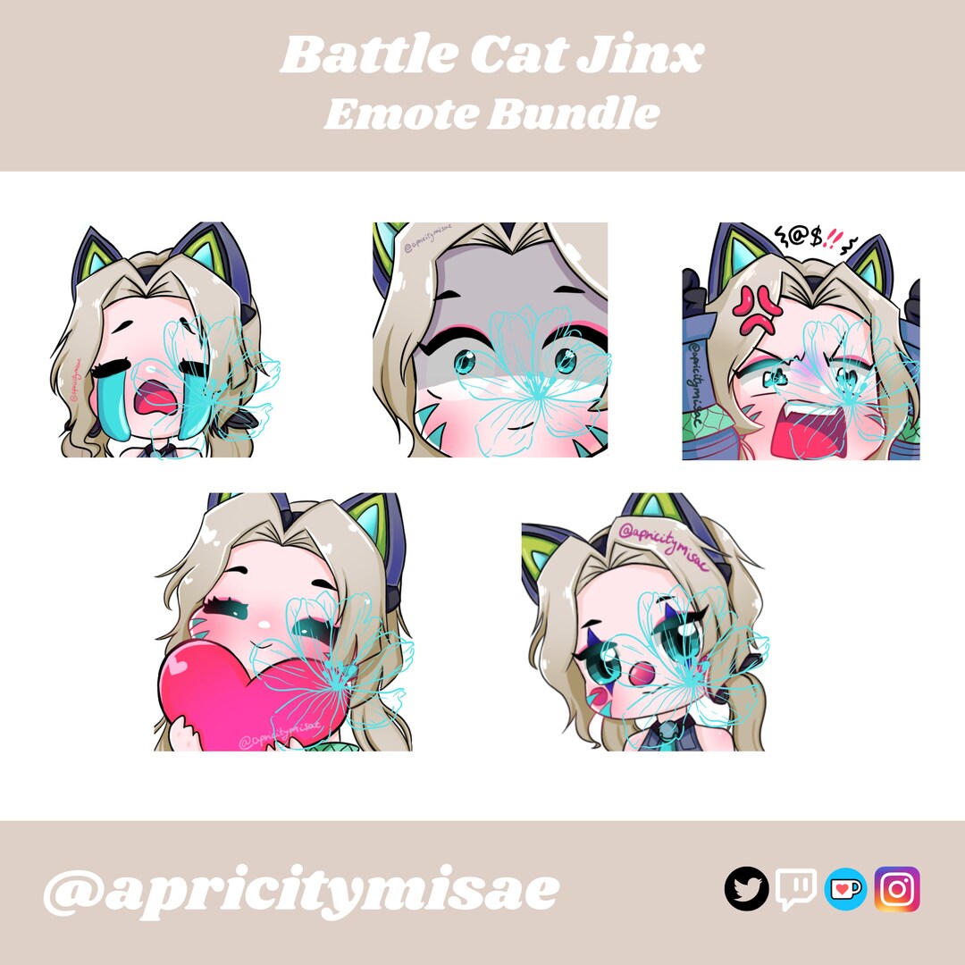 Battle Cat Jinx, LOL Emotes, Jinx Emotes, League of Legends Emotes ...