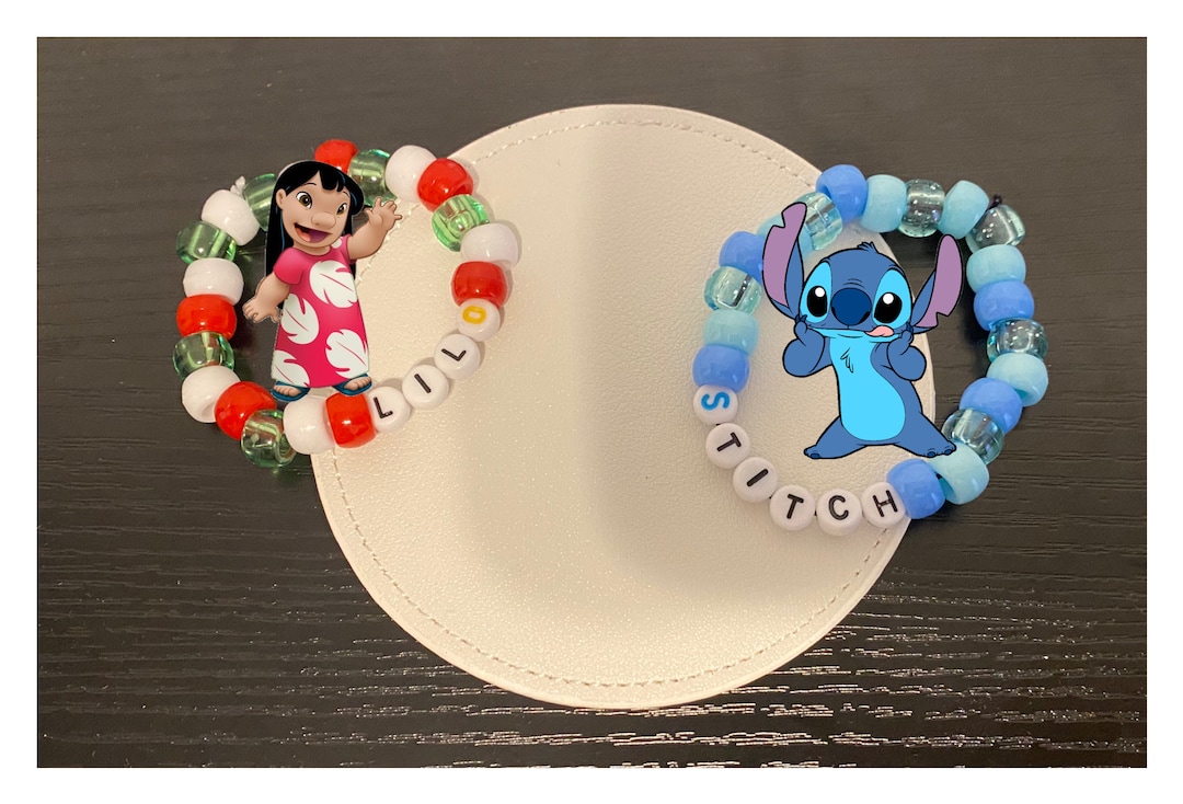 Lilo and Stitch Matching Beaded Bracelet Friendship Set - Etsy