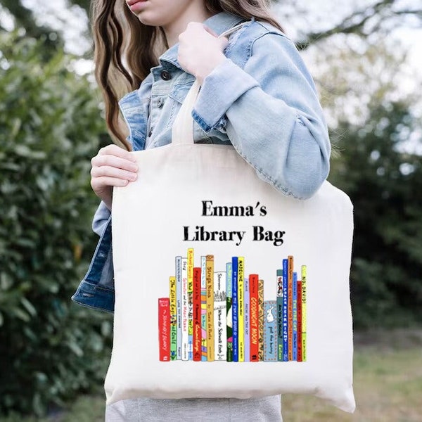Library Book Bag - Etsy