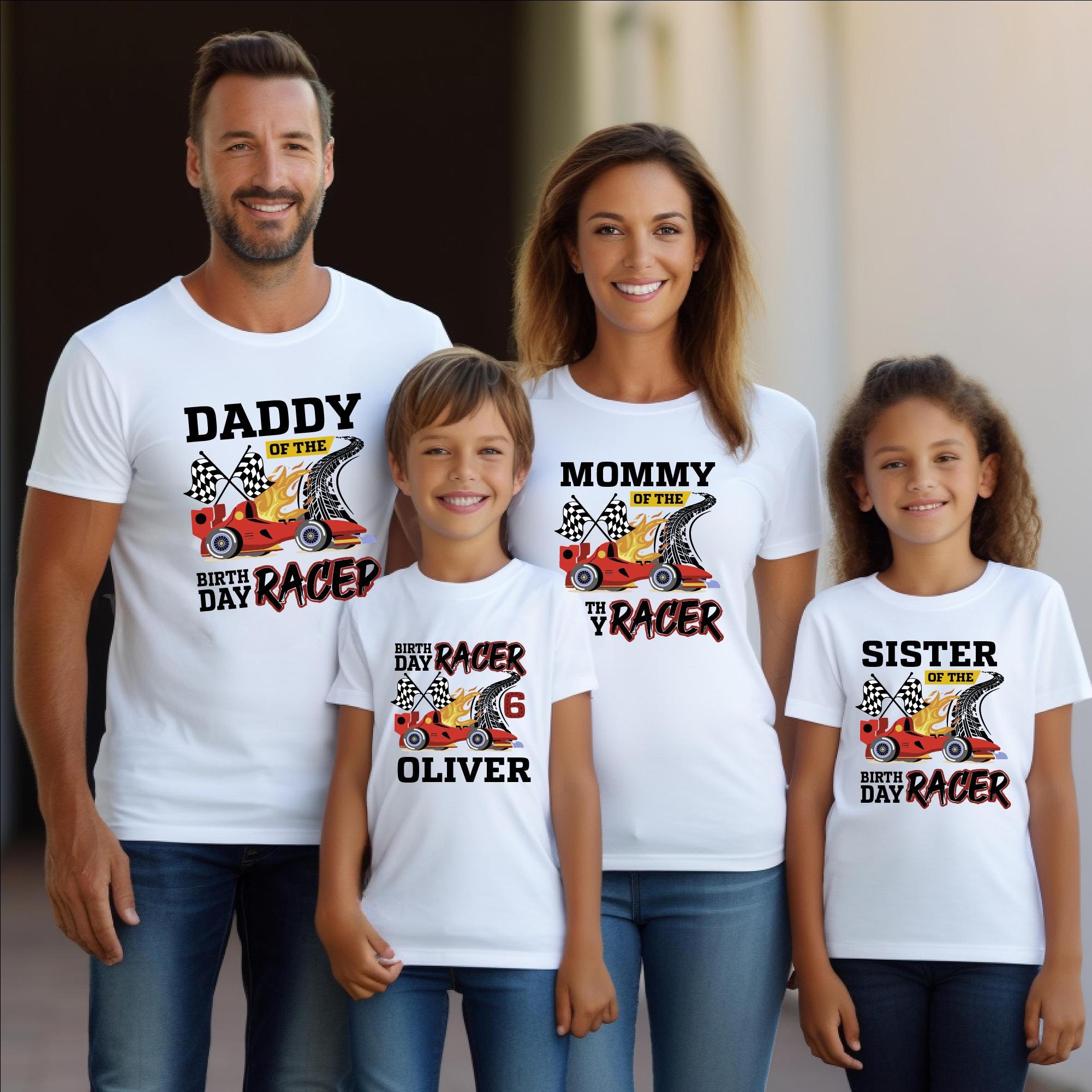 Racer Family Birthday Shirt, Race Car Birthday Boy Tshirt, Custom ...