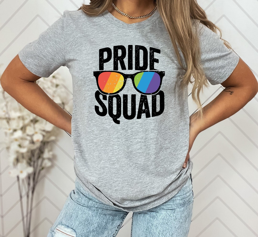 Pride Squad Shirt,gay Pride Shirt,pride Rainbow Sunglasses Tshirt,lgbtq ...