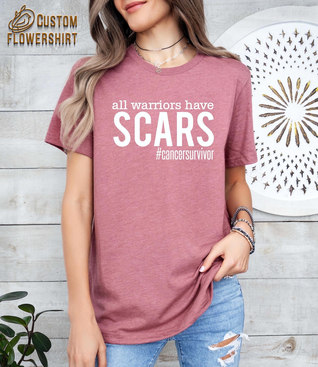 All Warriors Have Scars Shirt,cancer Support Shirt,breast Cancer T ...