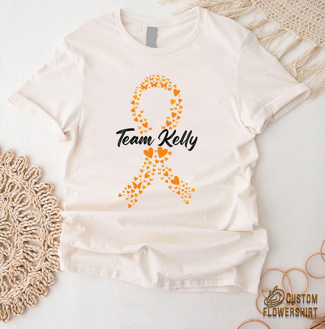 Custom Leukemia Cancer Team Shirt,leukemia Cancer Support Gift,orange ...