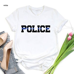 Retro Police Officer Shirt, Thin Blue Line, Police Support - Etsy
