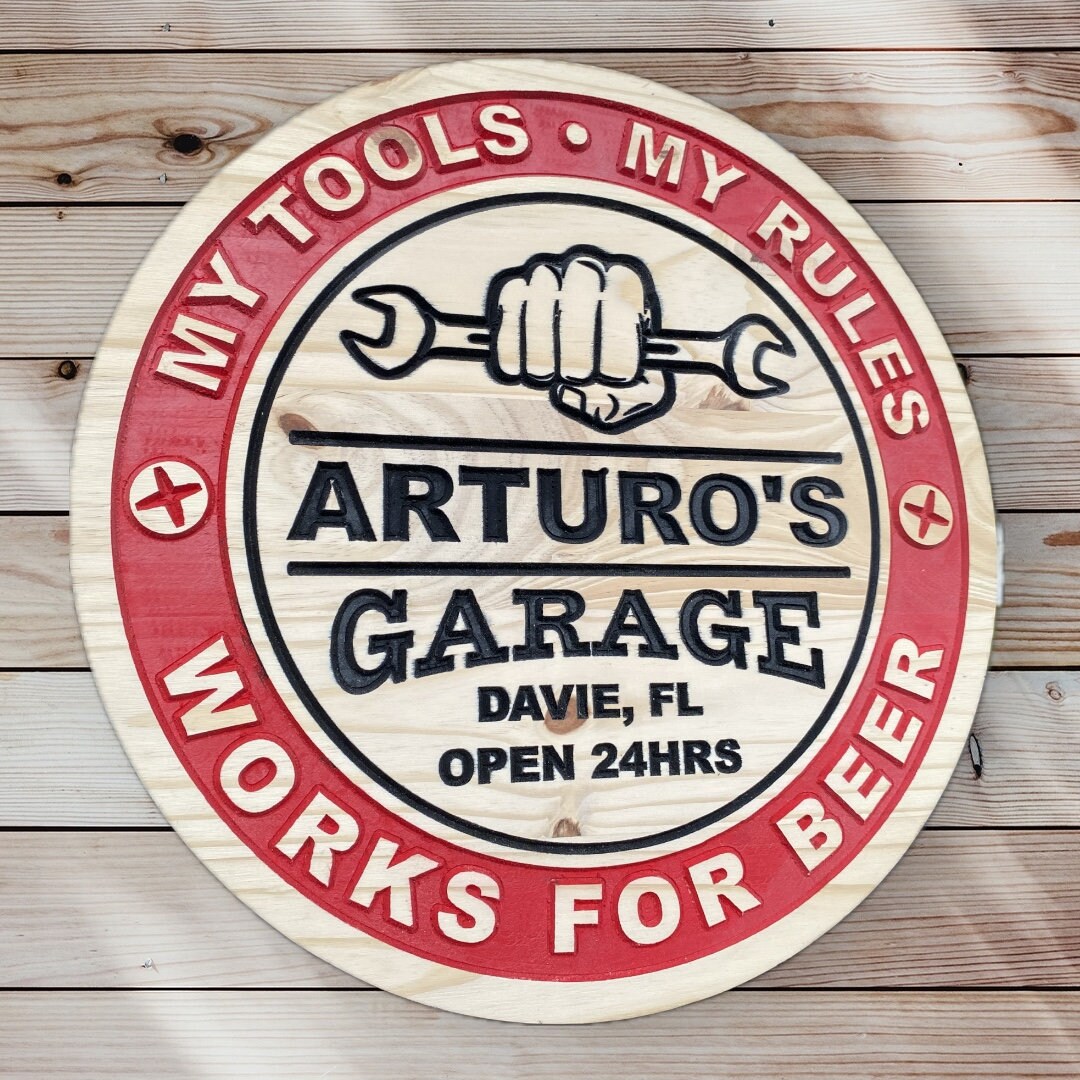 Garage Sign, Custom Garage Sign, Personalized Garage Signs, Signs for A ...