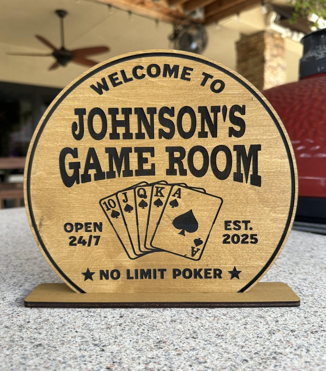 Personalized Game Room Wood Sign, Custom Man Cave Decor - Etsy