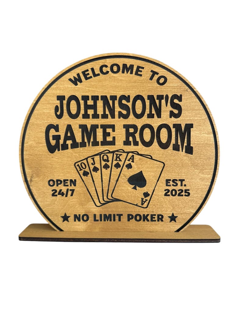 Personalized Game Room Wood Sign, Custom Man Cave Decor - Etsy