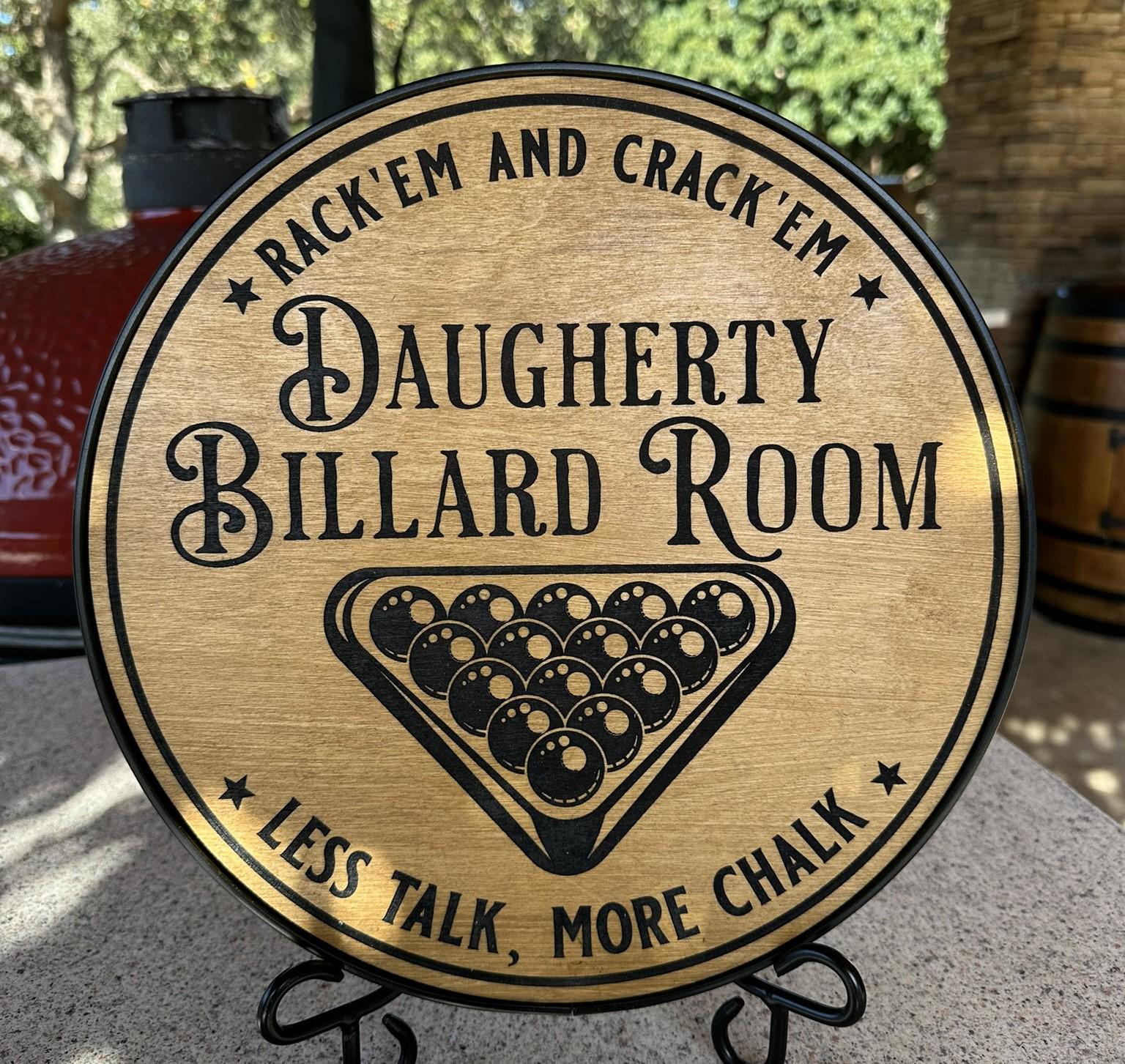 Personalized Billiard Room Sign, Custom Game Room Decor, Man Cave Sign ...