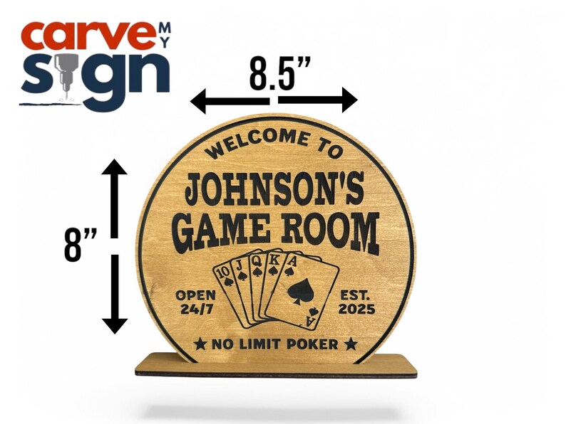 Personalized Game Room Wood Sign, Custom Man Cave Decor - Etsy