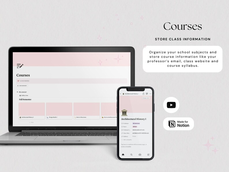 Notion University Template Academic Notion Template Student Notion ...