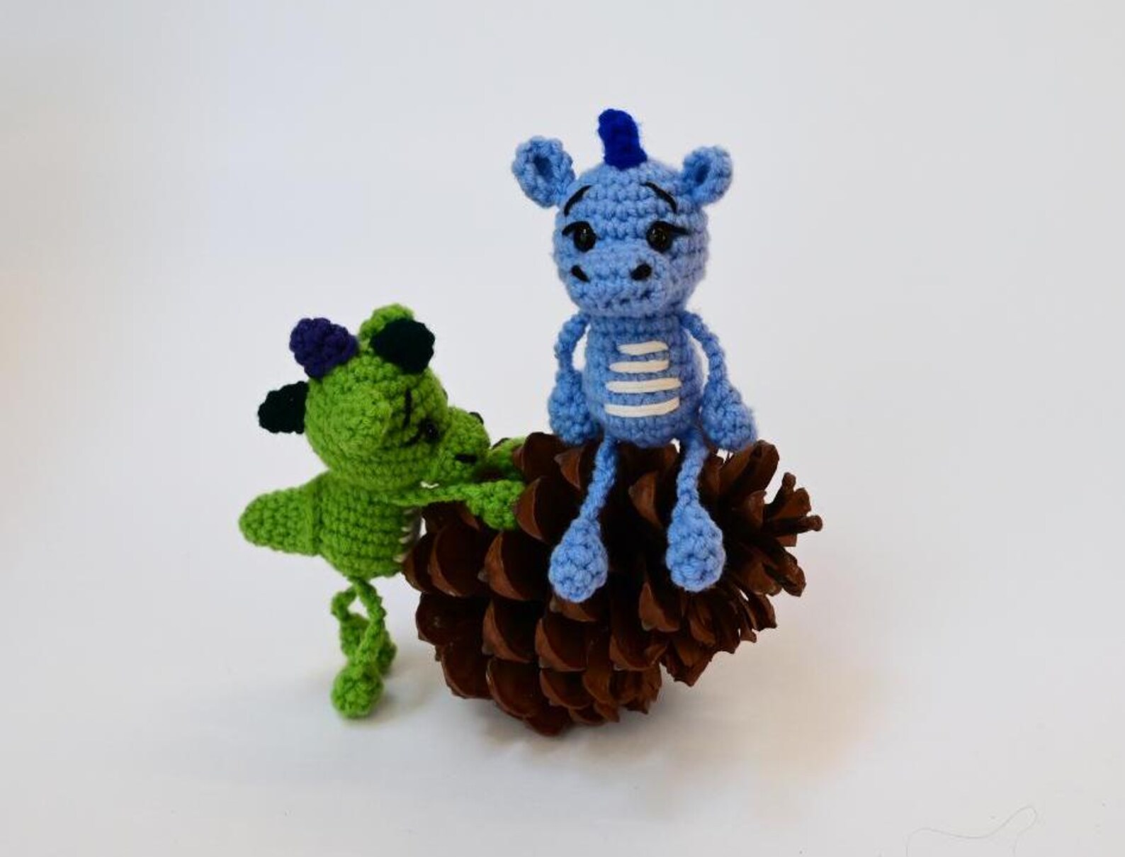 Dinosaur Key Chain Crochet Pattern English and German, Pdf Download ...