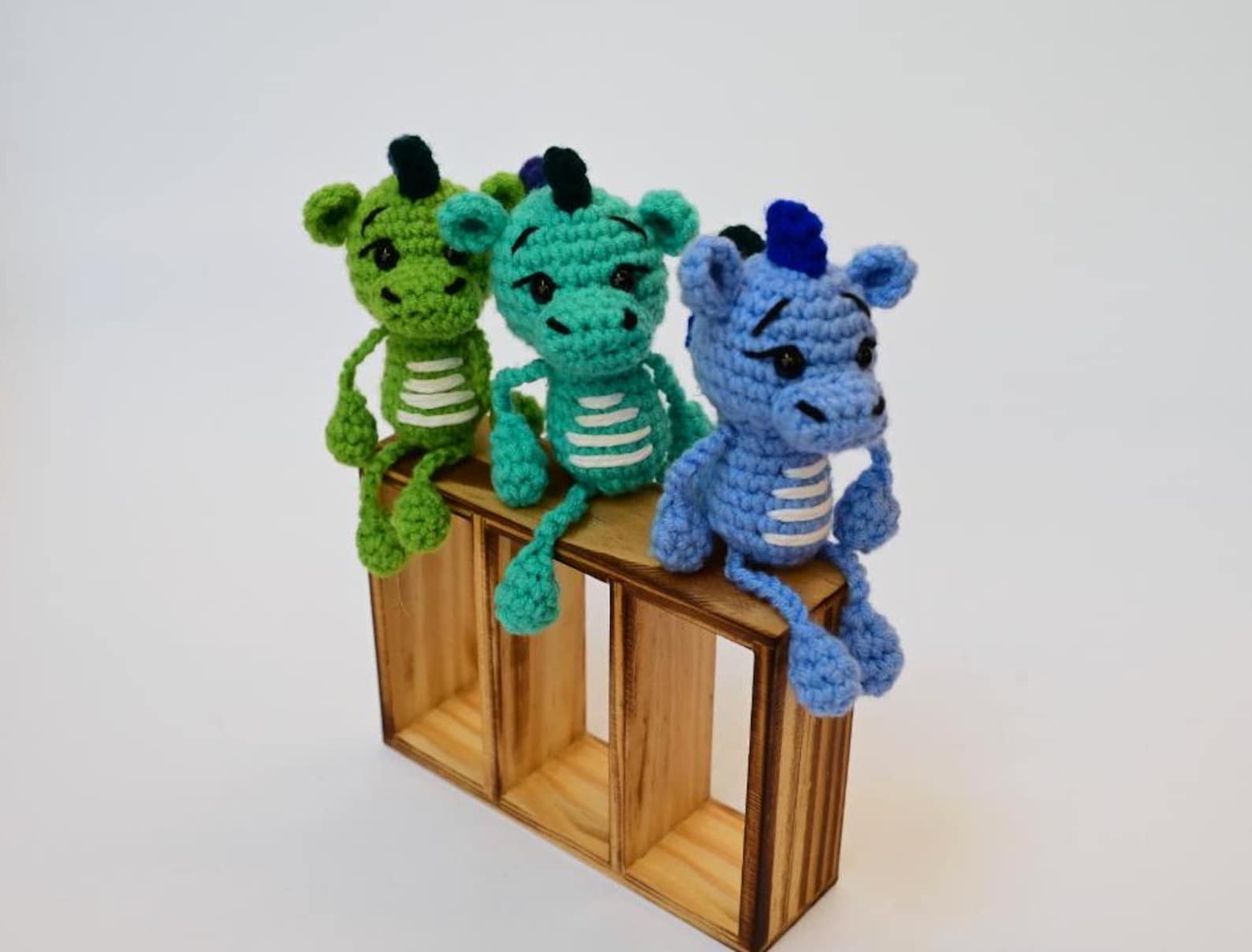 Dinosaur Key Chain Crochet Pattern English and German, Pdf Download ...